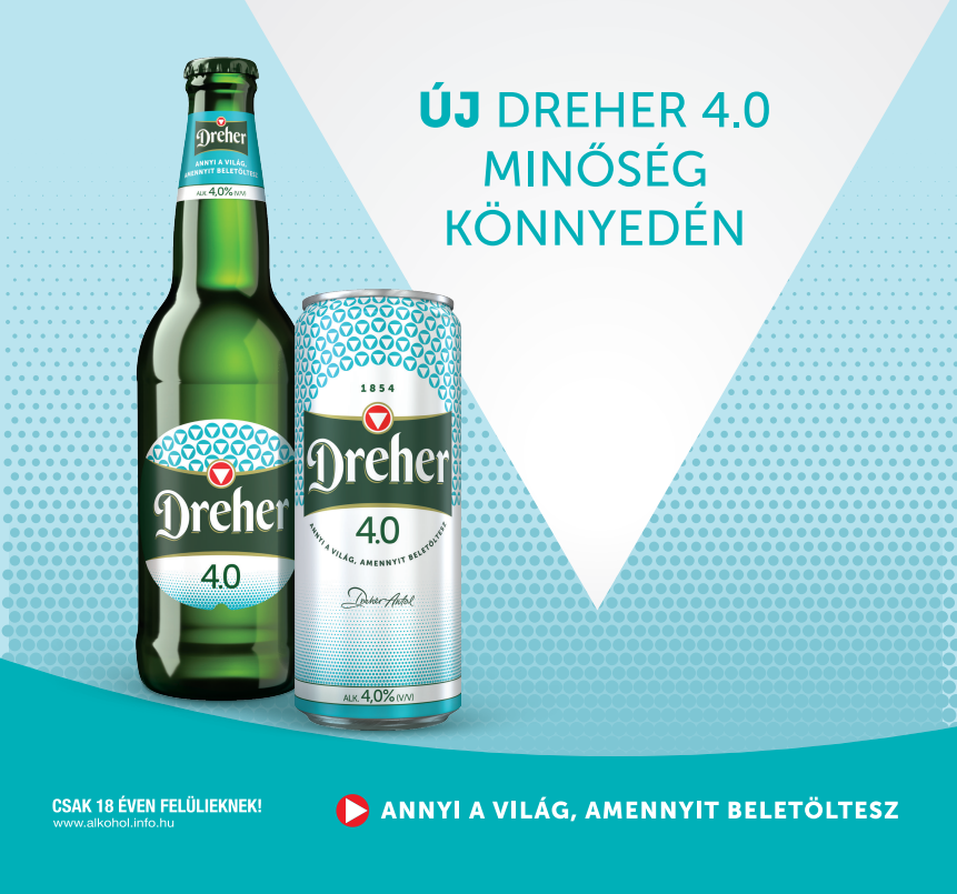 Új Dreher 4.0 - könnyedebb ízű, jellegzetesen komlós - Dreherzrt.hu